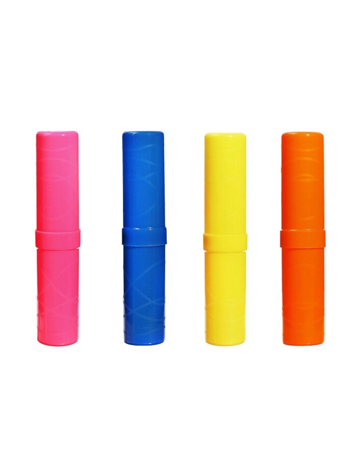 Пенал-тубус (40×195 мм) Фонарики, Calligrata, неоновые цвета, микс