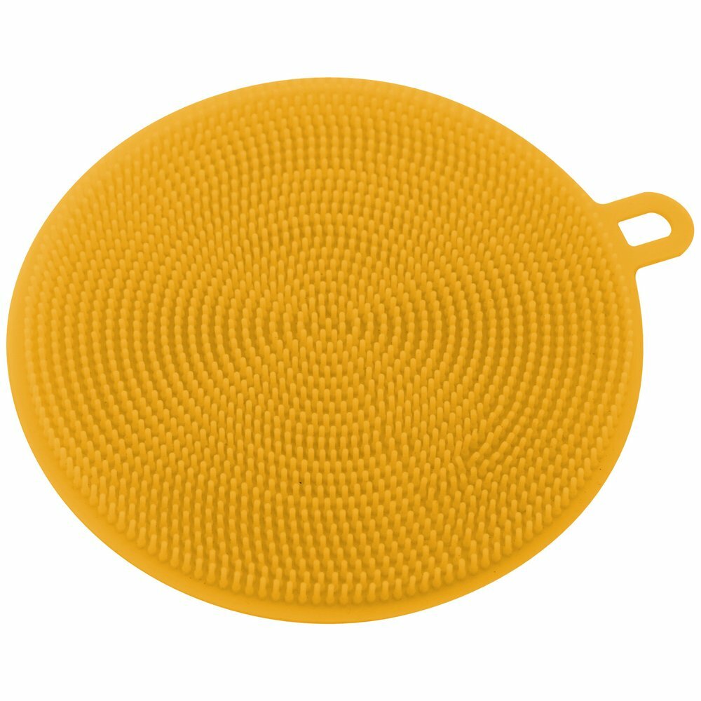 Щетка Мультидом "Круг", силикон, для посуды и овощей, диаметр 10.5 см 1 шт