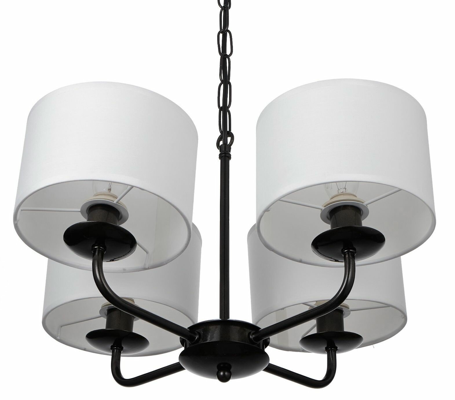 Люстра МариЛуз, E14, металл/ткань, площадь освещения 15м², 4 лампы