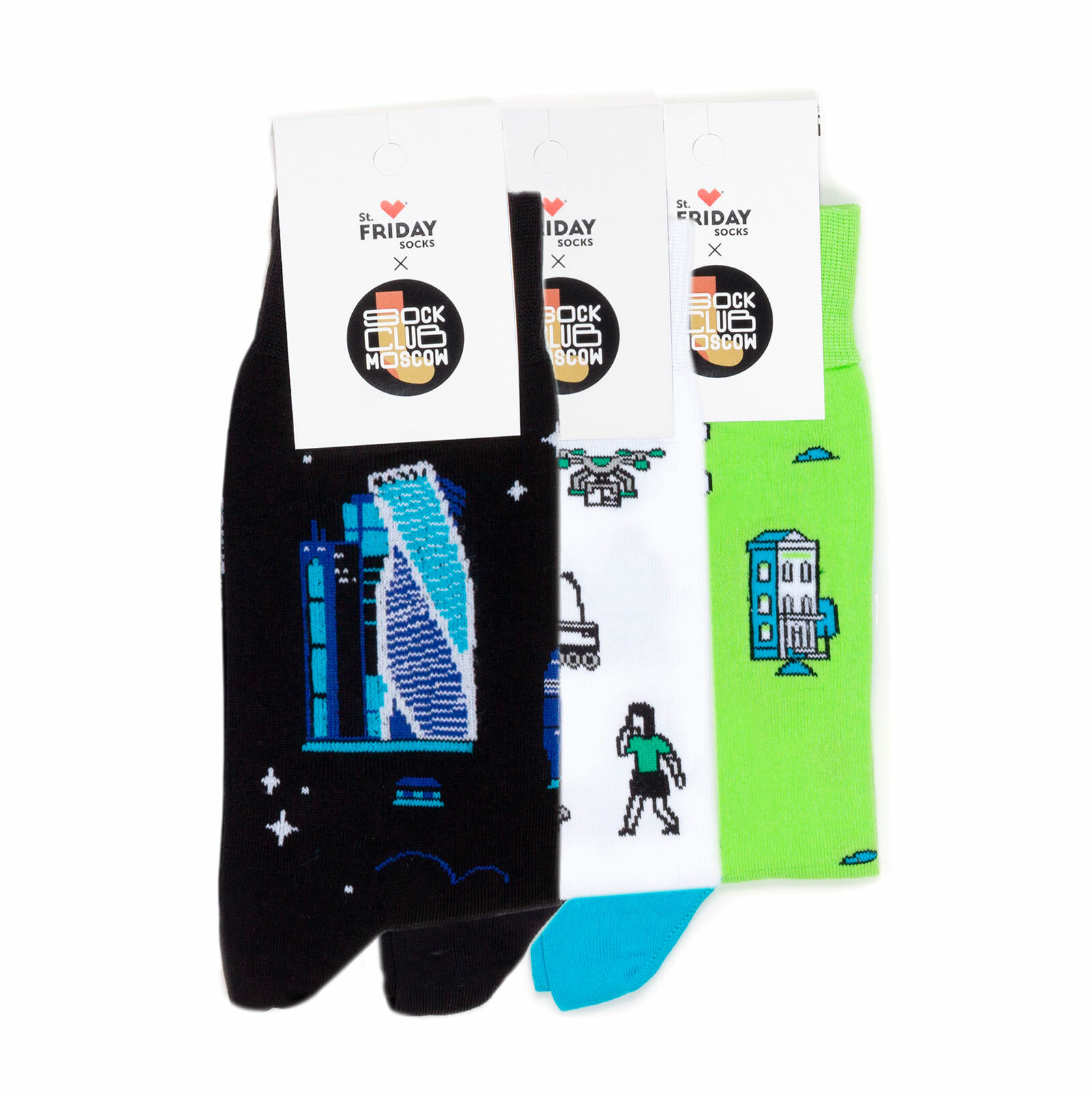 Носки Комплект носков St.Friday Socks x Sock Club Moscow, комплект