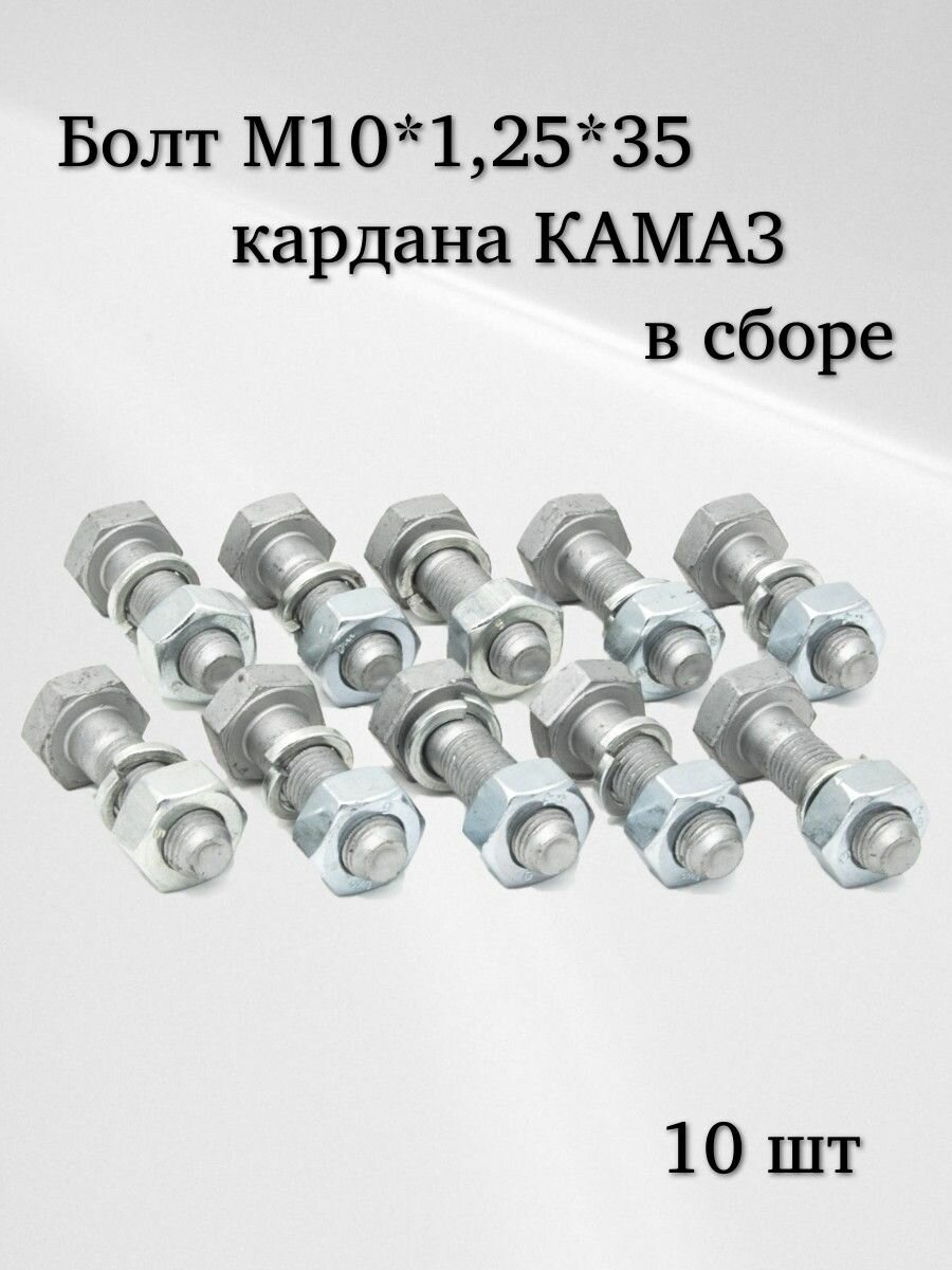Болт М10*1,25*35 кардана КАМАЗ в/сб (РЗИ) (уп. 10 шт)