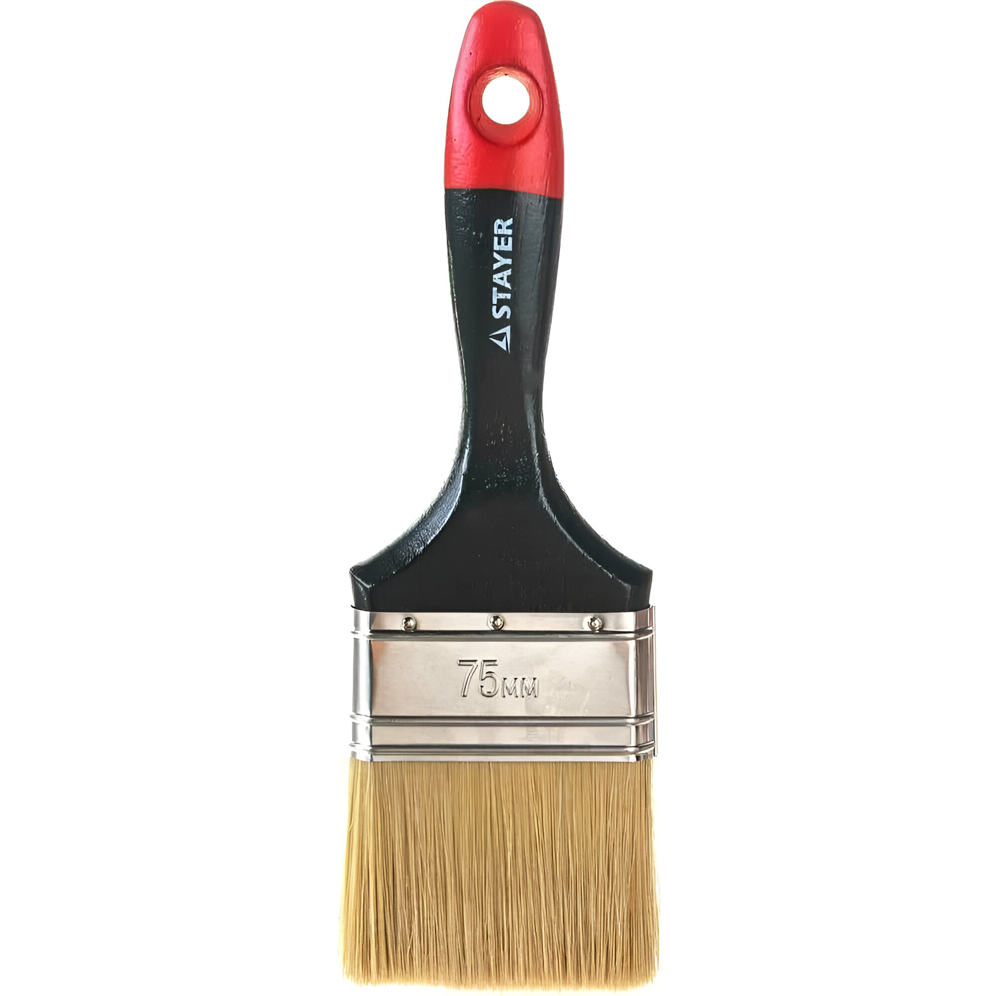 STAYER Professional Universal Кисть плоская, светлая натуральная щетина, деревянная ручка, 75мм, 3", 0104-075