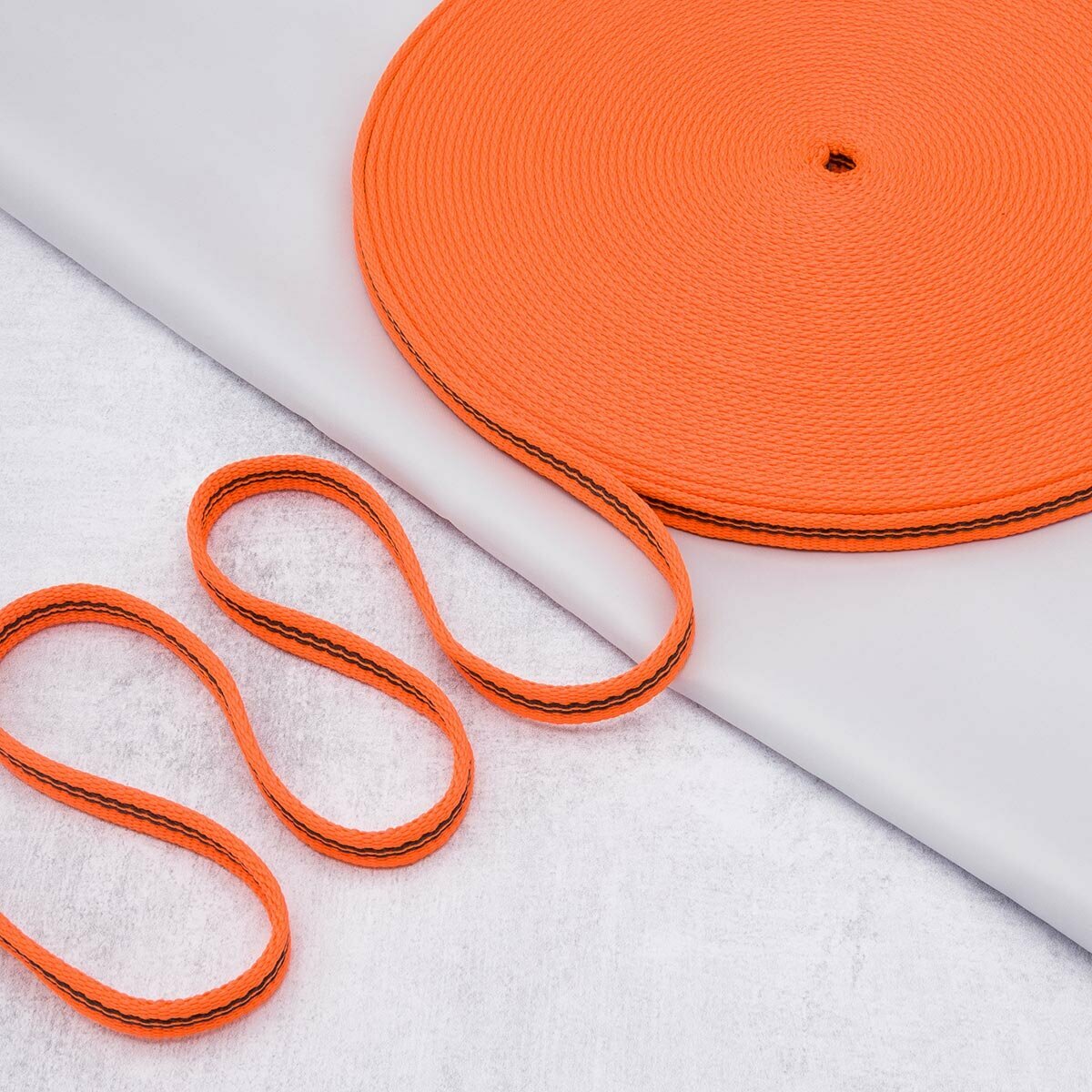 Стропа лента ременная 18,0гр/м, 13мм*20м (Мн) (375 люмин. оранжевый), 20 м