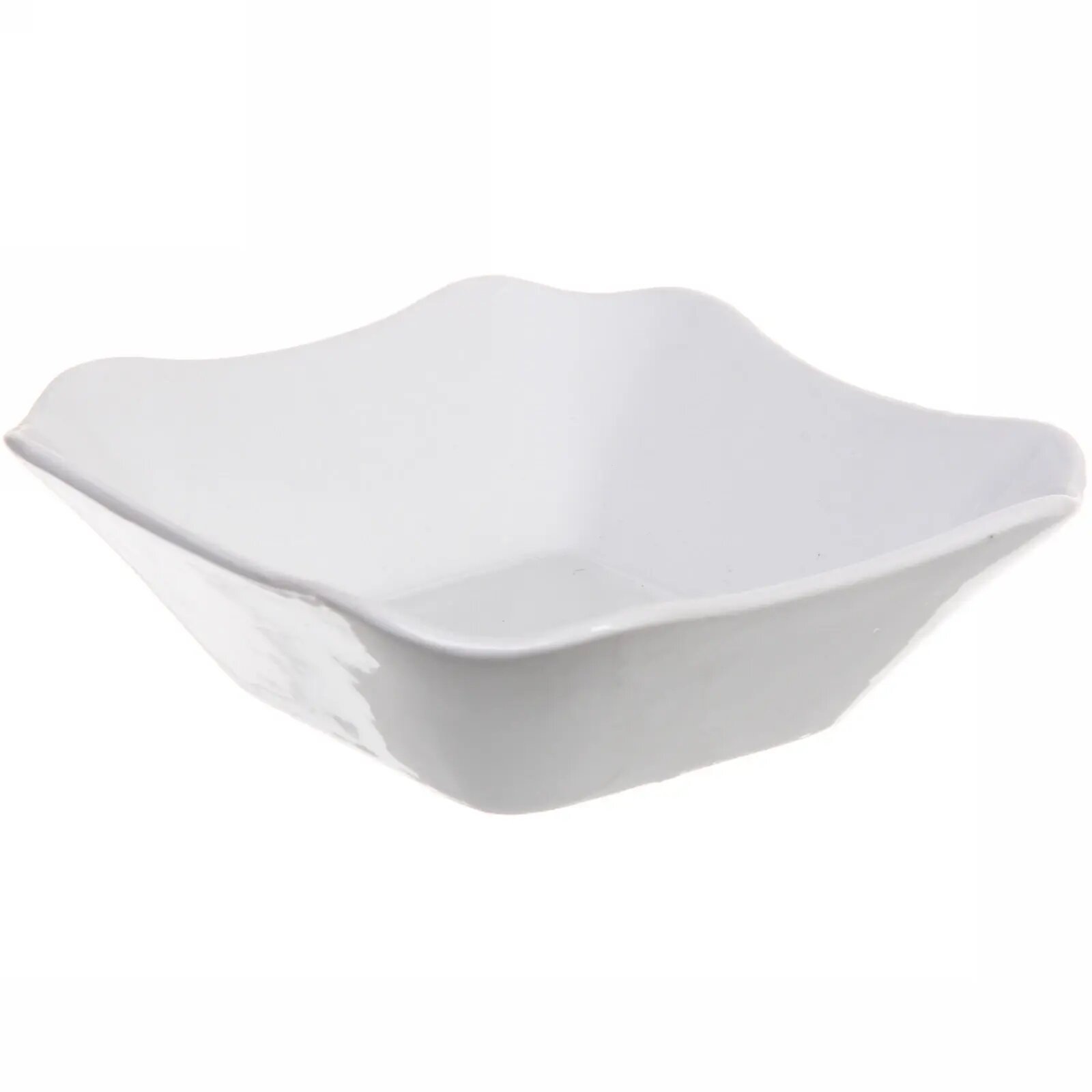 Салатница большая белая, фарфор, стильный дизайн, 30 см, узбекская посуда