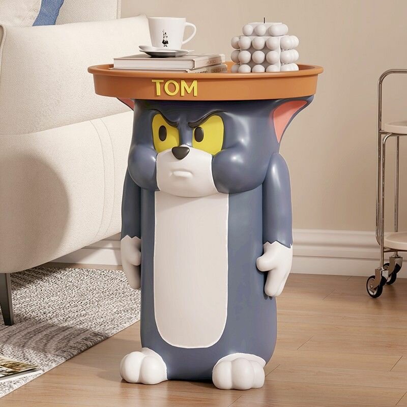 Журнальный столик Tom Cat, эпоксидная смола, серый, 30х30х40 см
