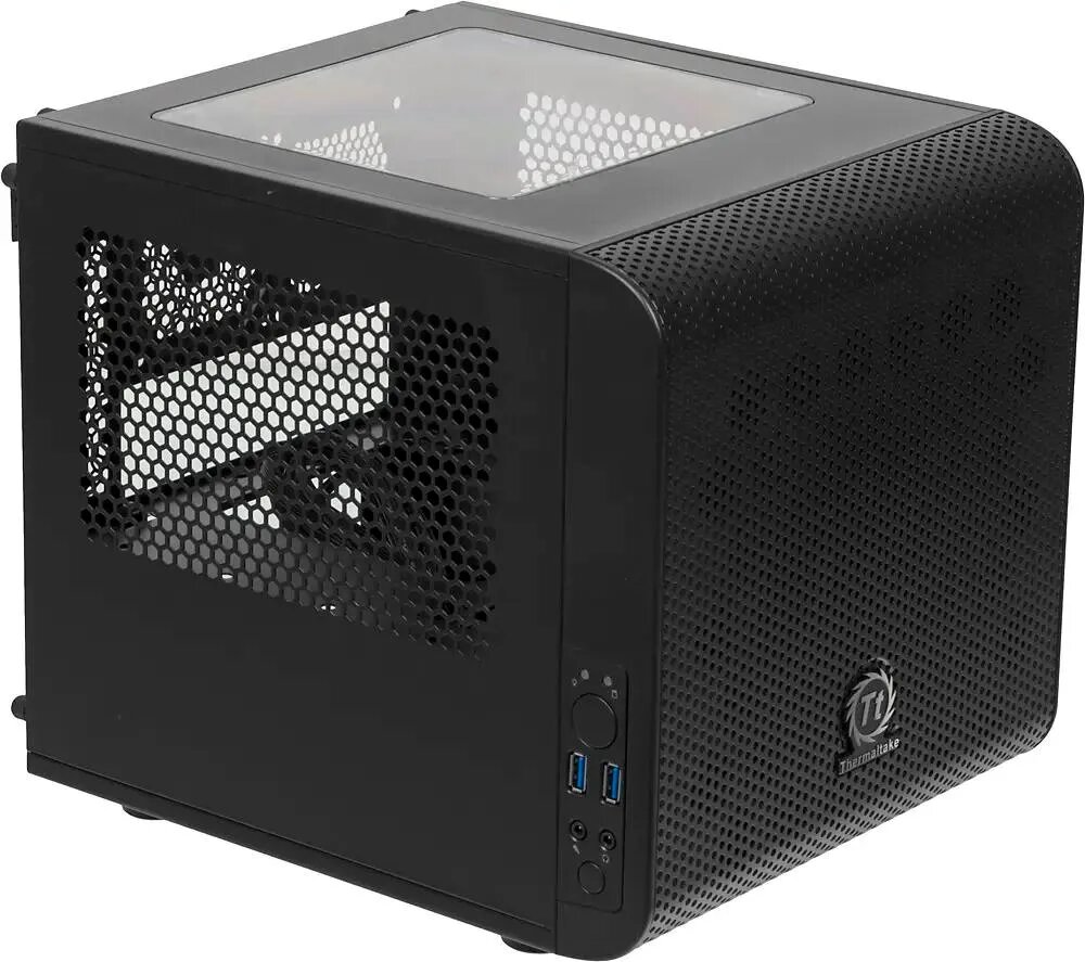 Корпус miniITX Thermaltake Core V1, SFF, без БП, черный ca-1b8-00s