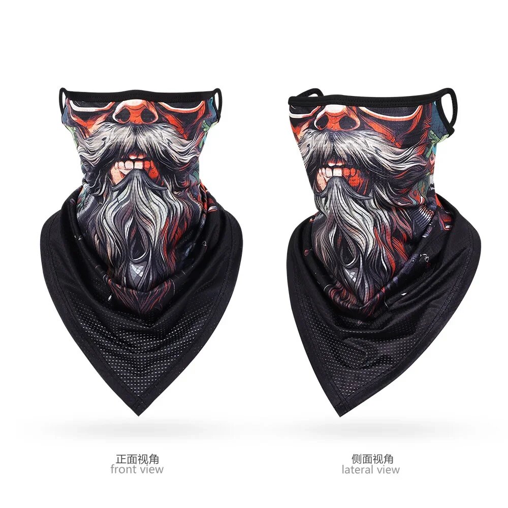 3D Балаклава с черепом для бороды, мужская защита головы и лица, ушные петли, маска, GES-HZ063