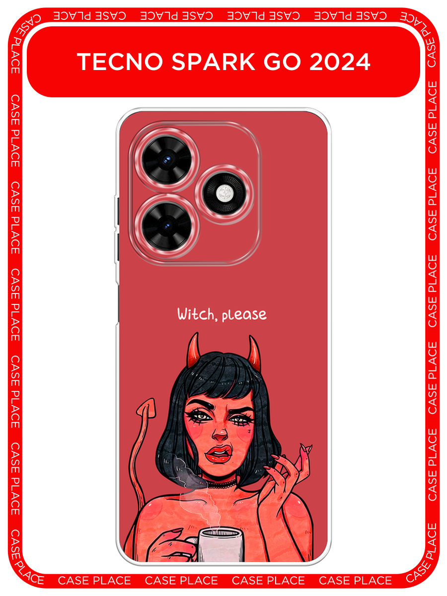 Чехол на Tecno Spark Go 2024/Spark 20C / Текно Спарк Го 2024/Спарк 20C с принтом Evil Girl