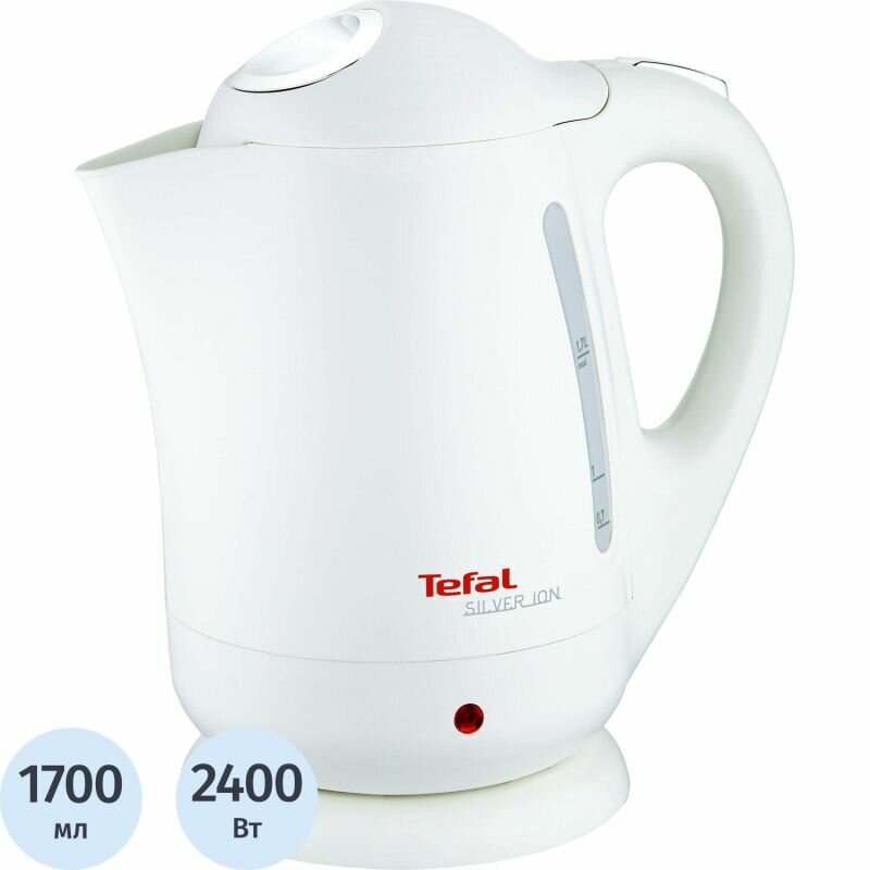 Чайник Tefal SILVER ION BF925132, 1.7 л, 2400 Вт, белый
