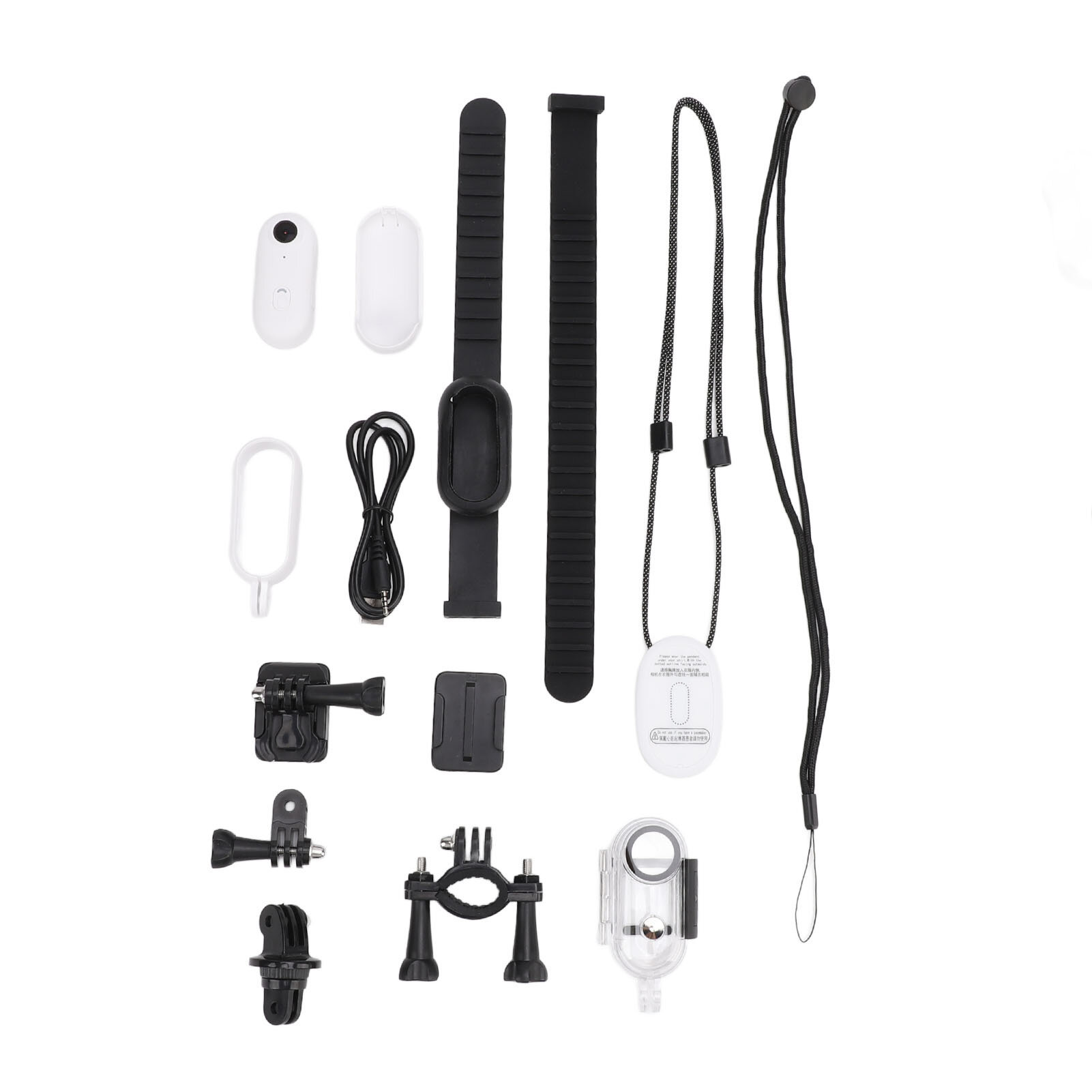 4K 8MP камера для ошейника для домашних животных, беспроводная носимая экшн-камера, камера для шлема, широкоугольный объектив 120 градусов для дайвинга, рыбалки, езды на велосипеде, пешего туризма, серфинга, путешествий, белого цвета