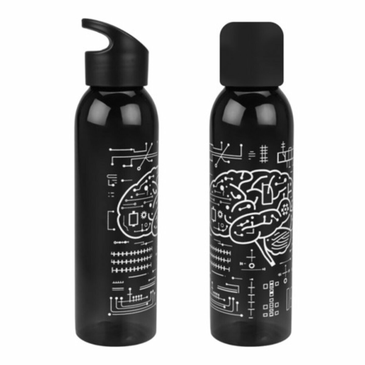 Бутылка для воды «Мозг инженера, программиста, физика. Айтишник» (черный)