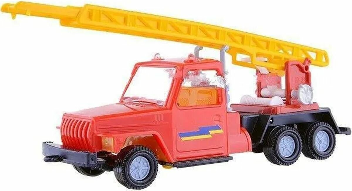 Пластиковая модель "Автомобиль Урал пожарная машина" для детей, игрушечный транспорт, машинка детская, сюжетно-ролевая игрушка для игр в песочнице и дома