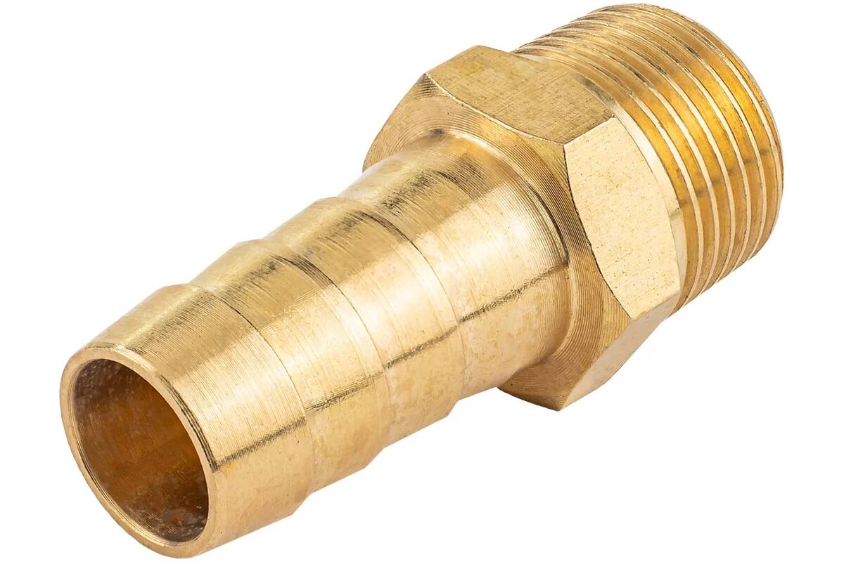 Штуцер пневматический Forsage, наружная резьба 3/8" - "елочка" 12 мм