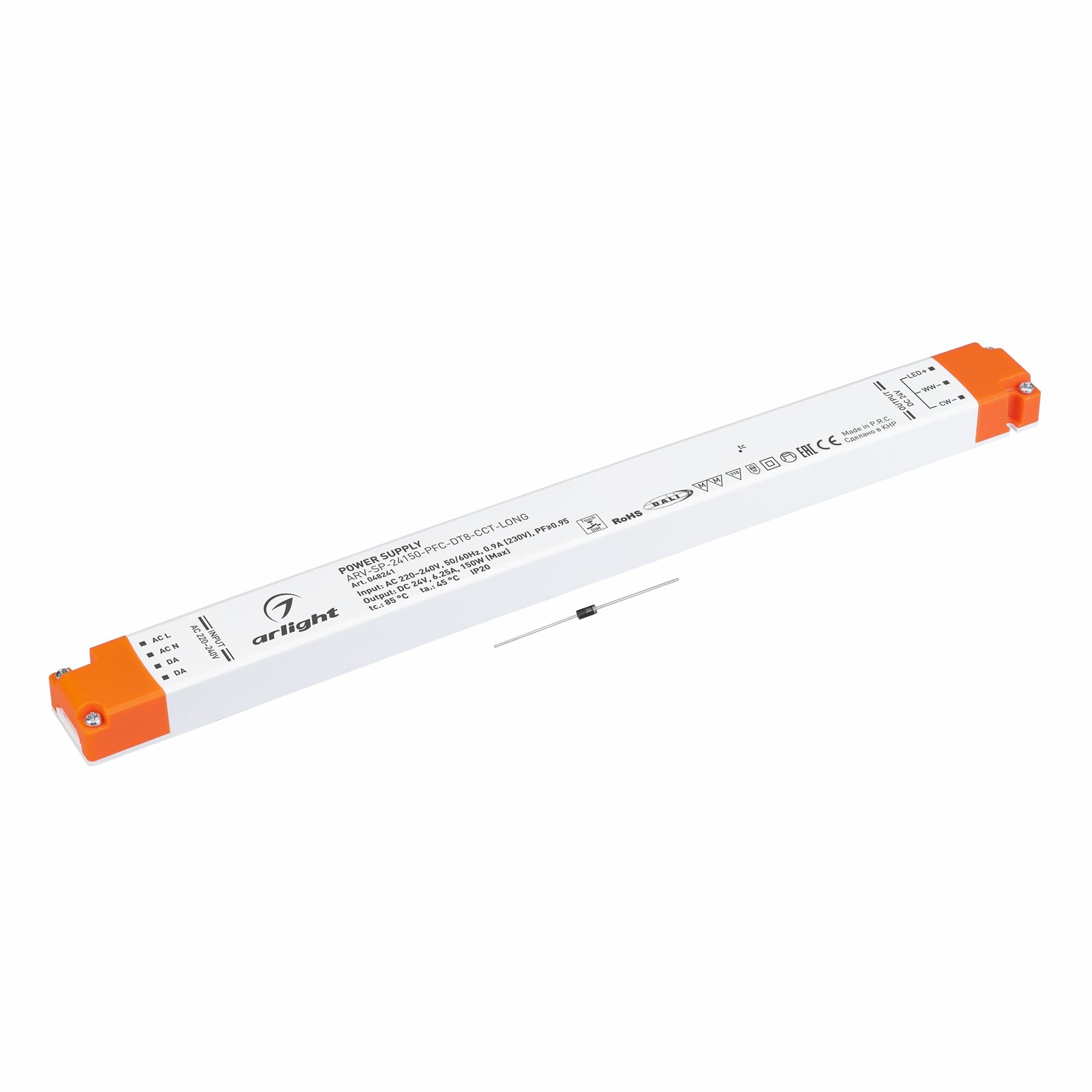 Блок питания ARV-SP-24150-PFC-DT8-CCT-LONG (24V, 6.25A, 150W)