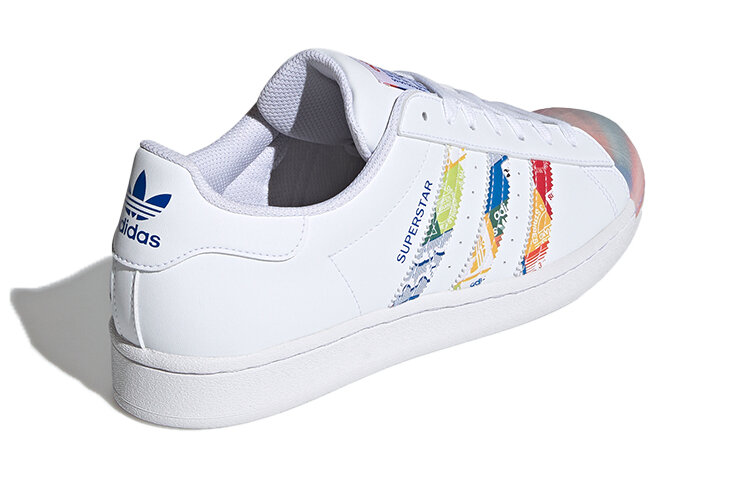 Кеды adidas Superstar, размер 42 2/3 EU, оранжевый, белый — фото 1