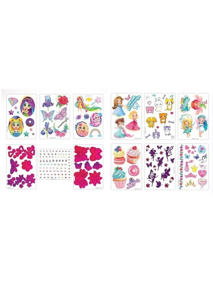 Набор тату «Феи», с наклейками на ногти