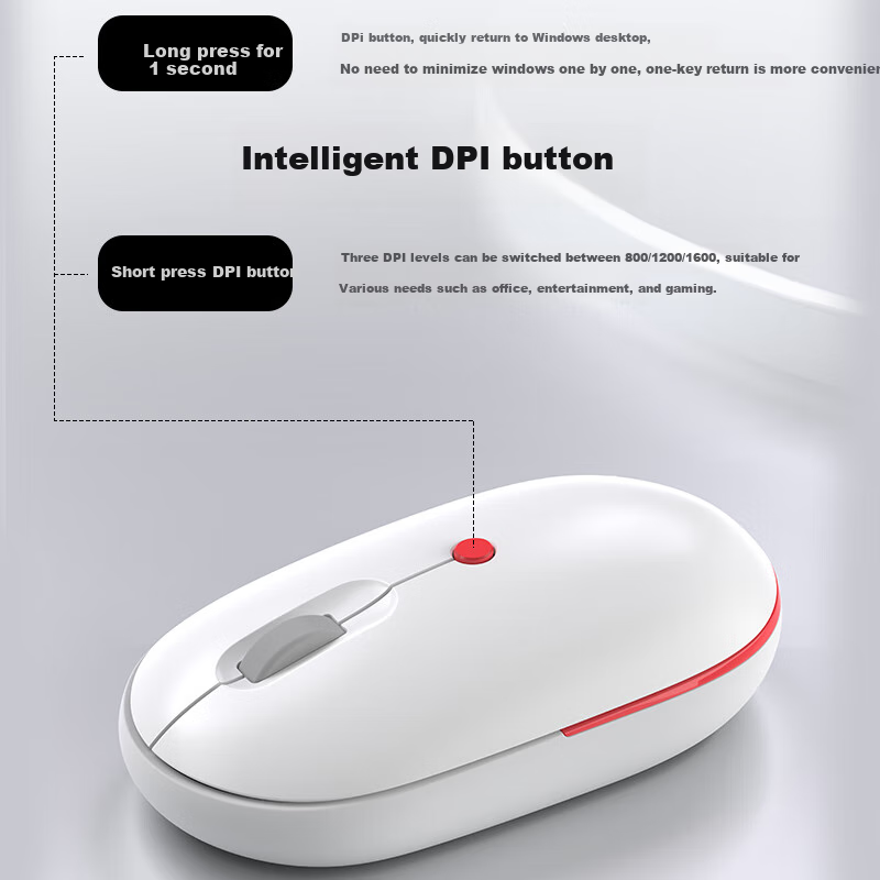 ASUS A-DUO Wireless Mouse 2nd Generation 2.4G Wireless Mouse One-Click Smart Return to Desktop Magnetic Cover Design Cool Black