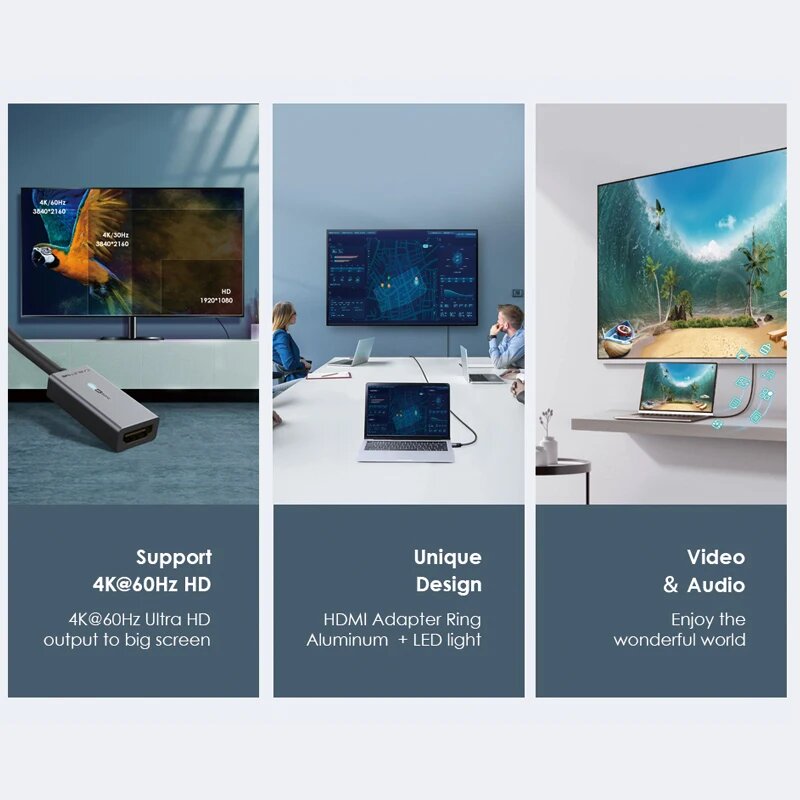 CABLETIME Мини DisplayPort-HDMI адаптер 4K — фото 1