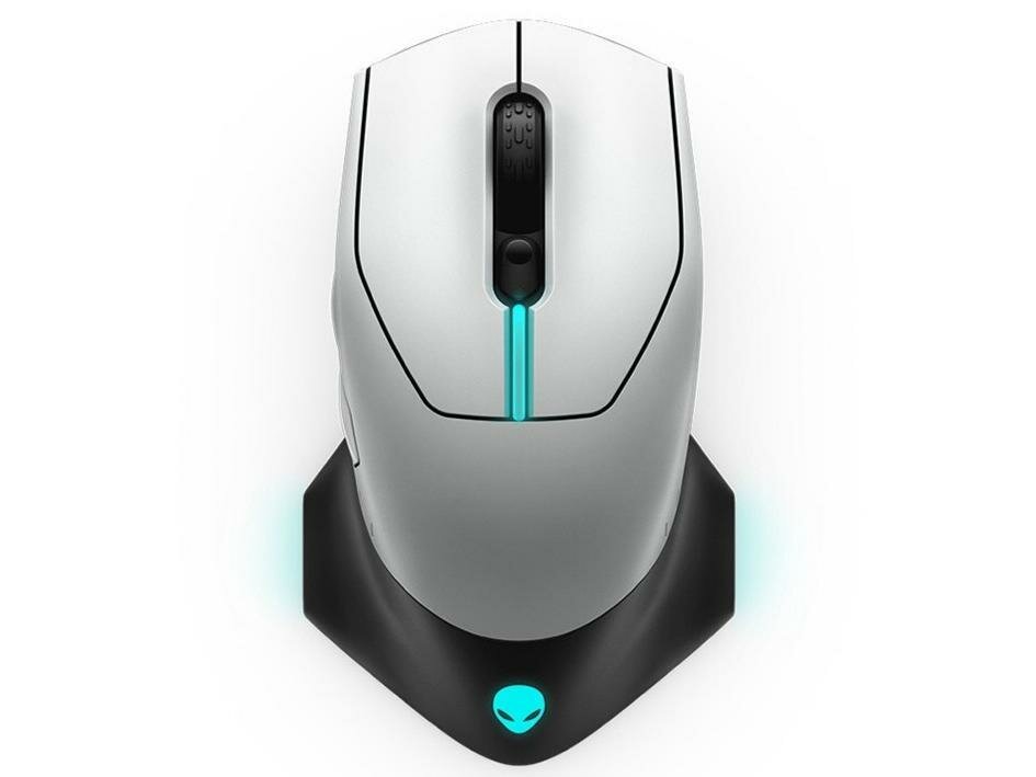 Двухрежимная игровая мышь Alienware AW610M, белая
