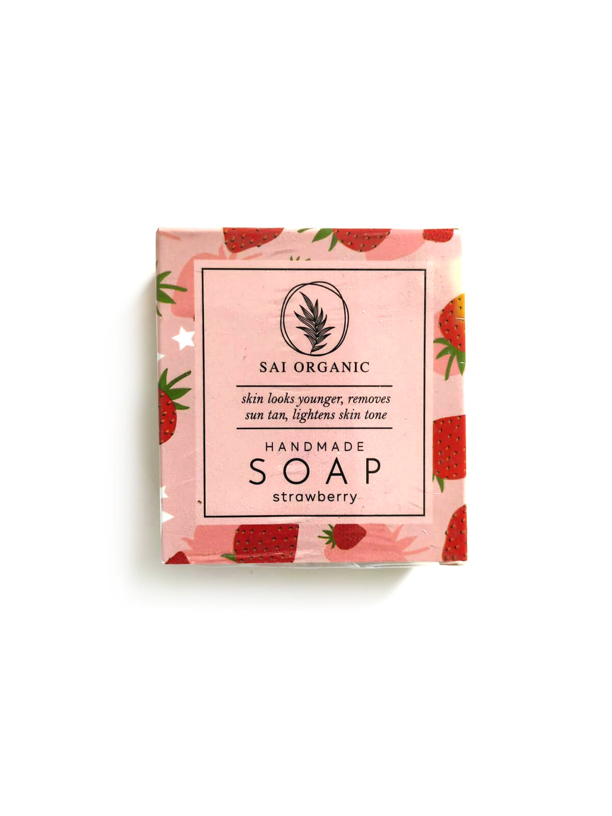 STRAWBERRY Handmade Soap, Sai Organic (клубника мыло ручной работы, Саи Органик), 90 г.