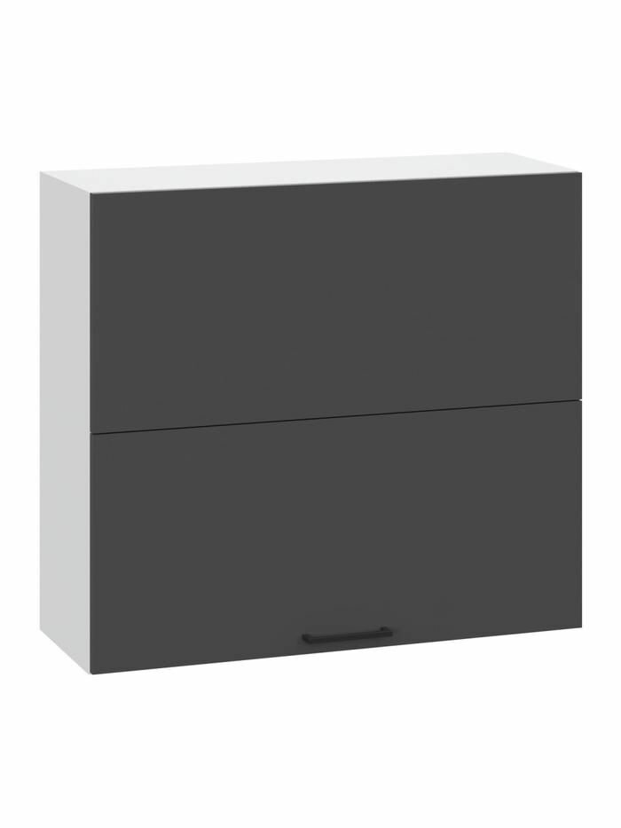 Кухонный модуль навесной, барный шкаф Урбан, 80х29.6х72 см, Белый / Графит серый