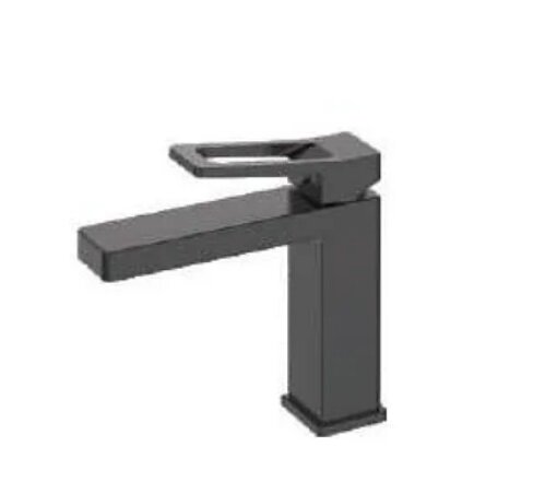 Смеситель для раковины Haiba HB10732-3 с монолитным изливом, оружейеая сталь