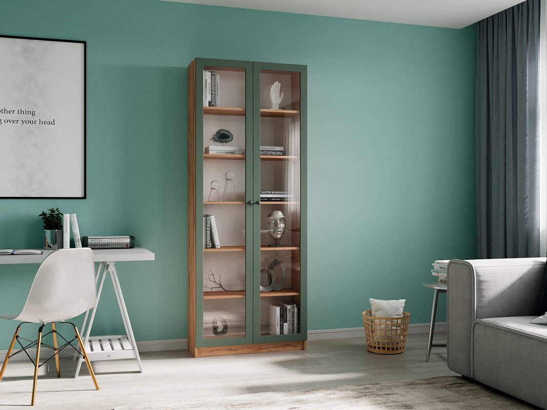 Стеллажи МебельЛэнд24 Билли Стольмин 20 Шарли Green 80x30x203 зеленый для книг