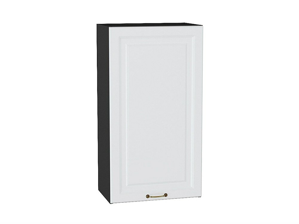 VVT Шкаф верхний с 1-ой дверцей Ницца Graphite, Белый, 920, 500 В*Ш*Г 920*500*318, фасад МДФ Белый, корпус Graphite Белый