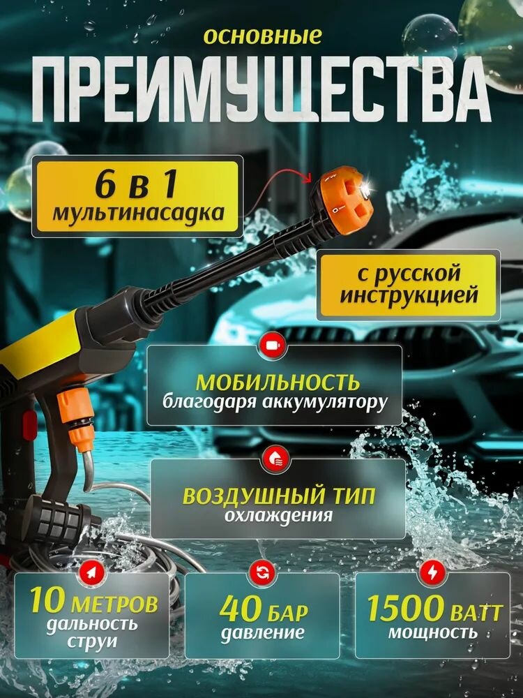 Мини мойка высокого давления, опрыскиватель для автомобиля для сада, мини мойка аккумуляторная высокого давления