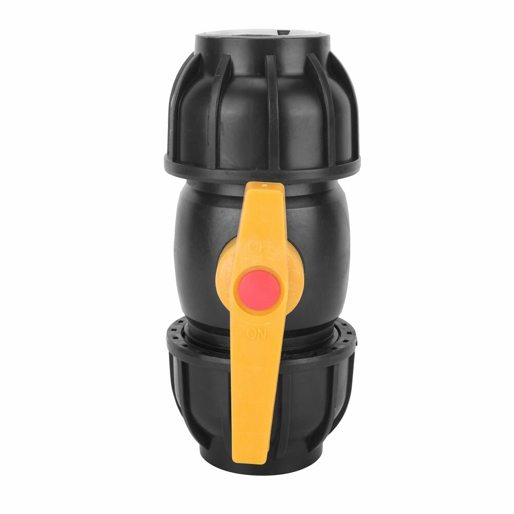 Шаровой кран-соединитель диаметром 50 мм, полиэтиленовый пластиковый фитинг для водопроводных труб, прочный, герметичный для сантехнических систем