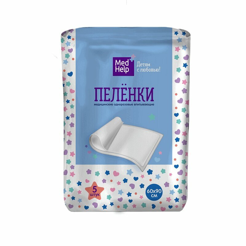 Медхелп Пеленки Впитывающие Одноразовые Для Детей 60Х90см №5