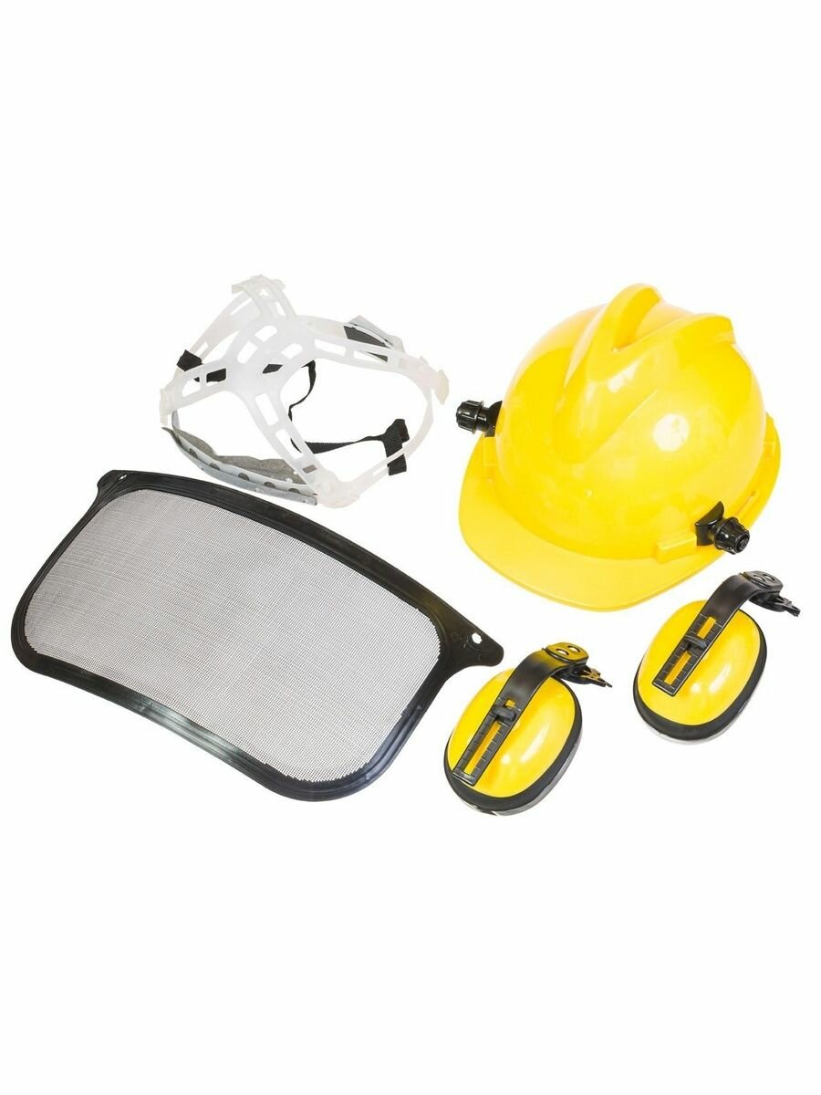 Маска защитная (сетка) VEBEX с наушниками для работы с триммером