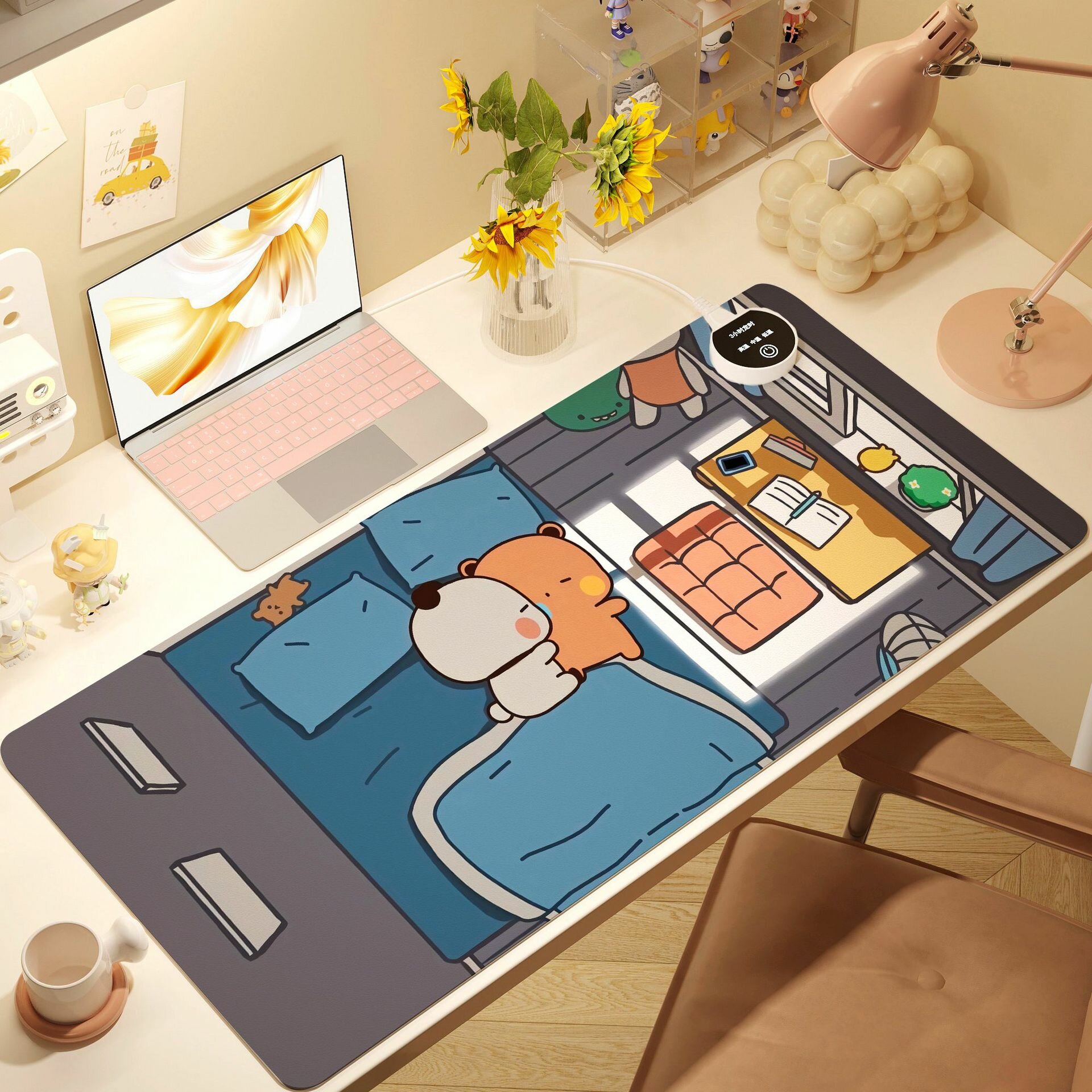 Коврик для мыши SN10-04, с подогревом, мультяшный, 60x36 см