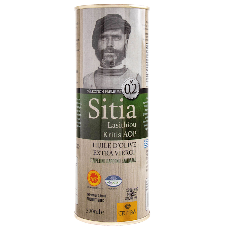 Масло оливковое Extra Virgin Critida PDO Sitia кислотность 0,2