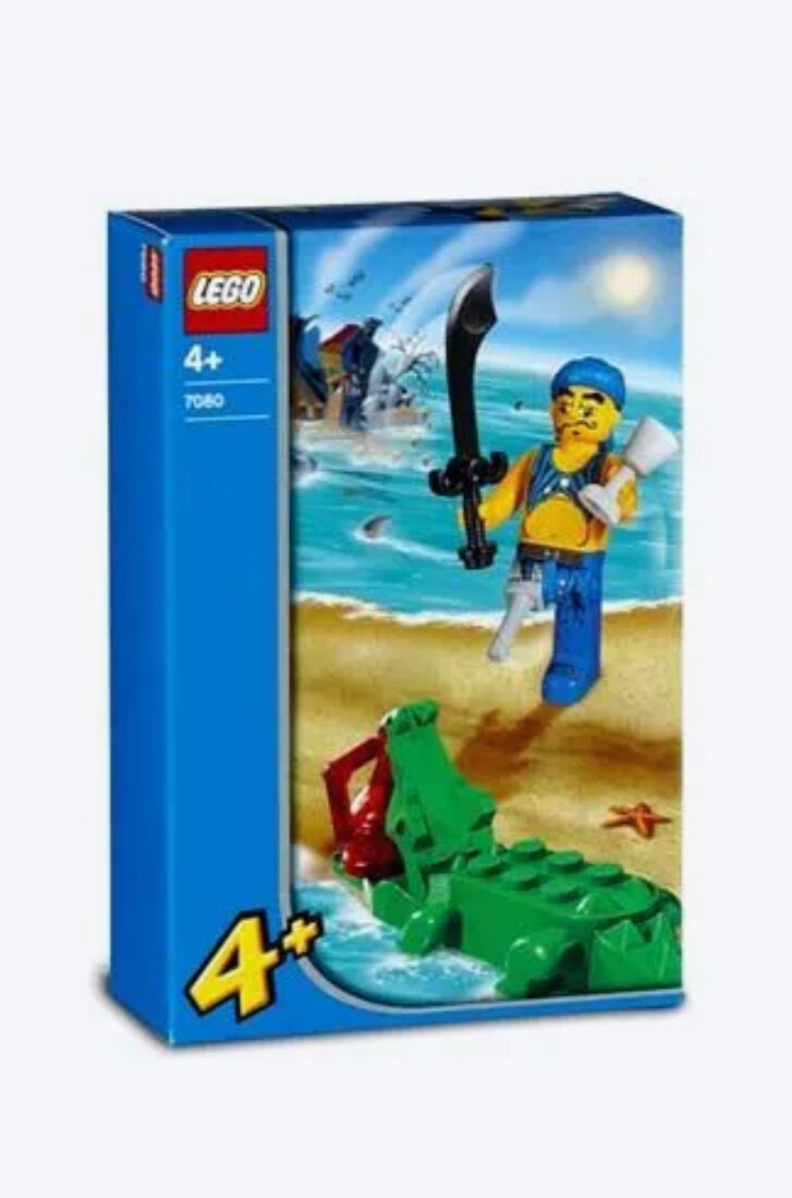 Конструктор LEGO 7080 Pirates Пират и крокодил Раритетный набор