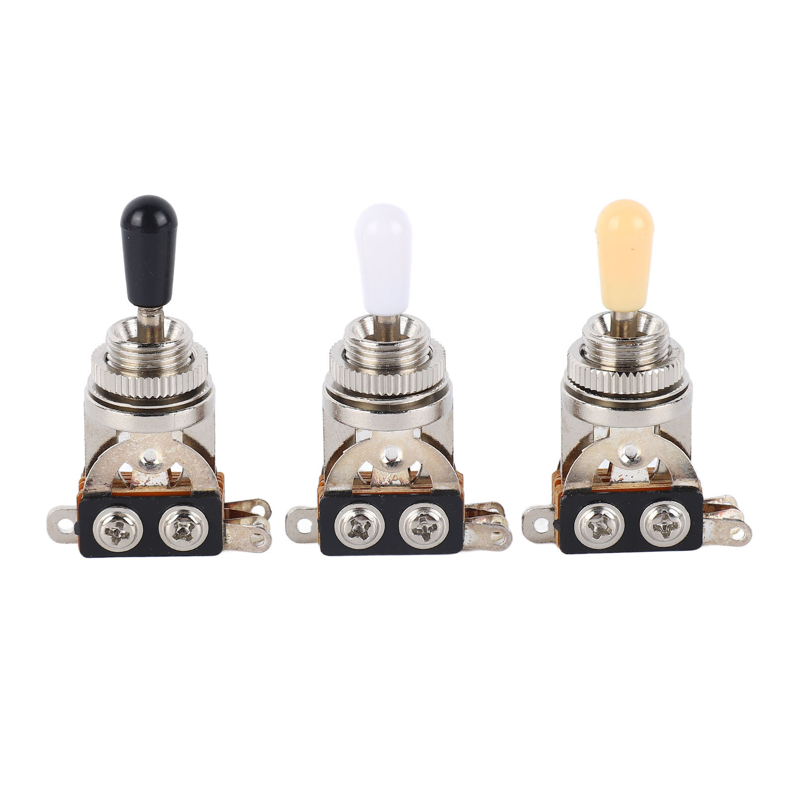 3PCS 3 -Way Guitar Toggle Switches Короткий прямой выключатель с черными белыми крема