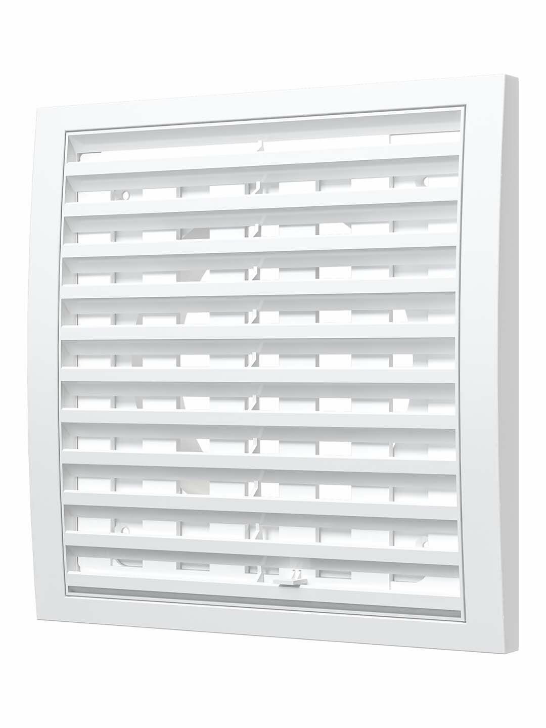 Решетка вентиляционная RRPF фланец D125 разъемная регулируемая 200х200 пластик ERA