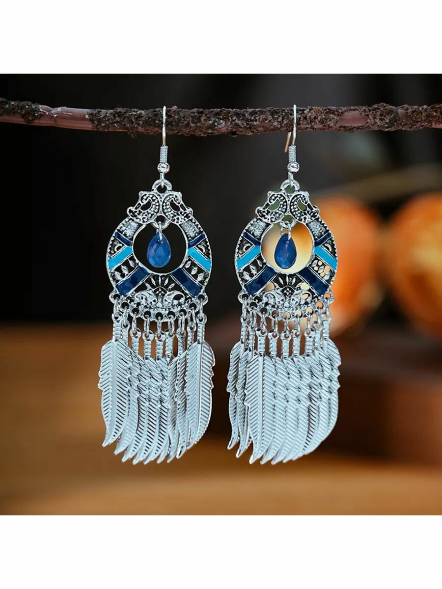 Серьги, искусственный камень