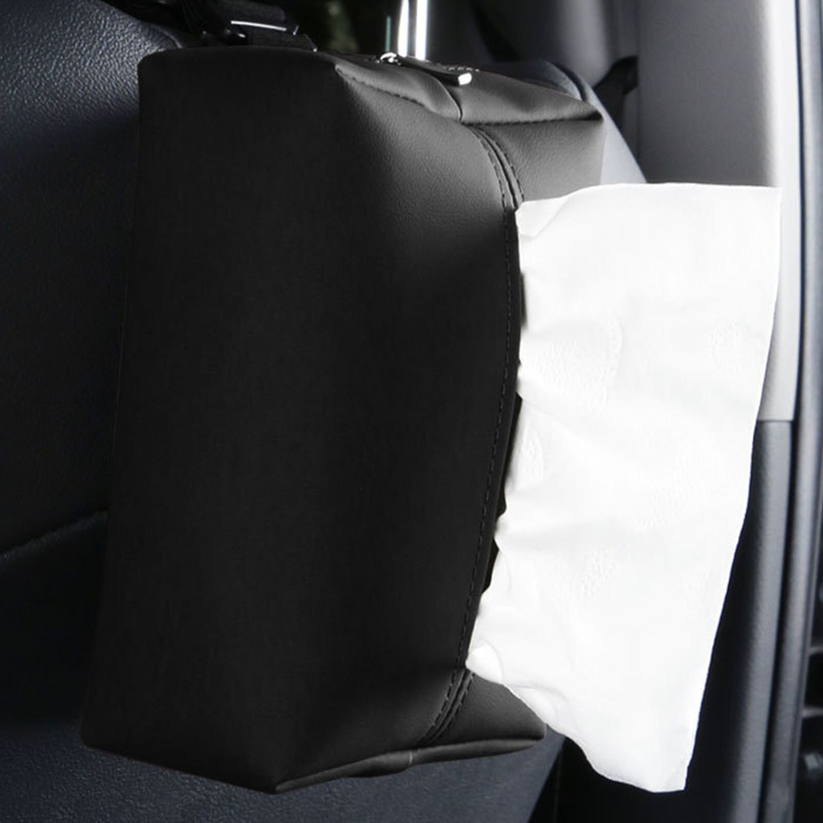 Автомобильный держатель для салфеток из кожи наппа, подвесной держатель для салфеток на заднее сиденье автомобиля