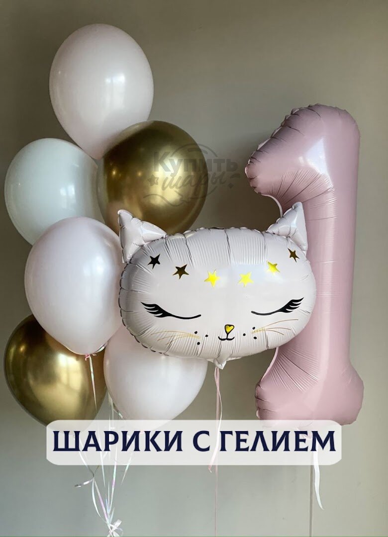 Воздушные шары с гелием, шарики воздушные "Для девочек" №319