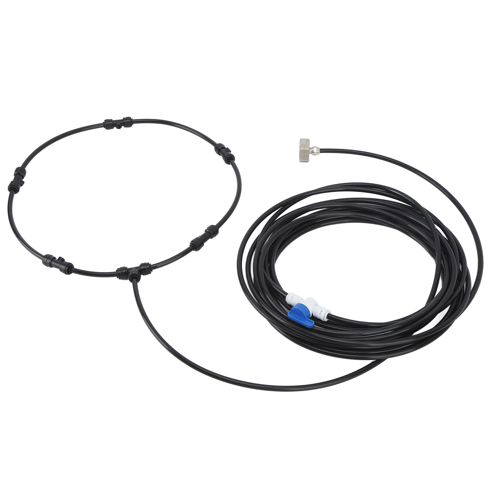 26-футовый комплект уличного вентилятора для запотевания, адаптер 3/4, распылитель воды, кольцевой вентилятор, трубка для запотевания, система охлаждения, спринклерная головка европейского стандарта