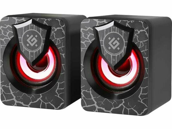 Акустическая система 2.0 DEFENDER Onyx 6Вт, подсветка, питание от USB 65038