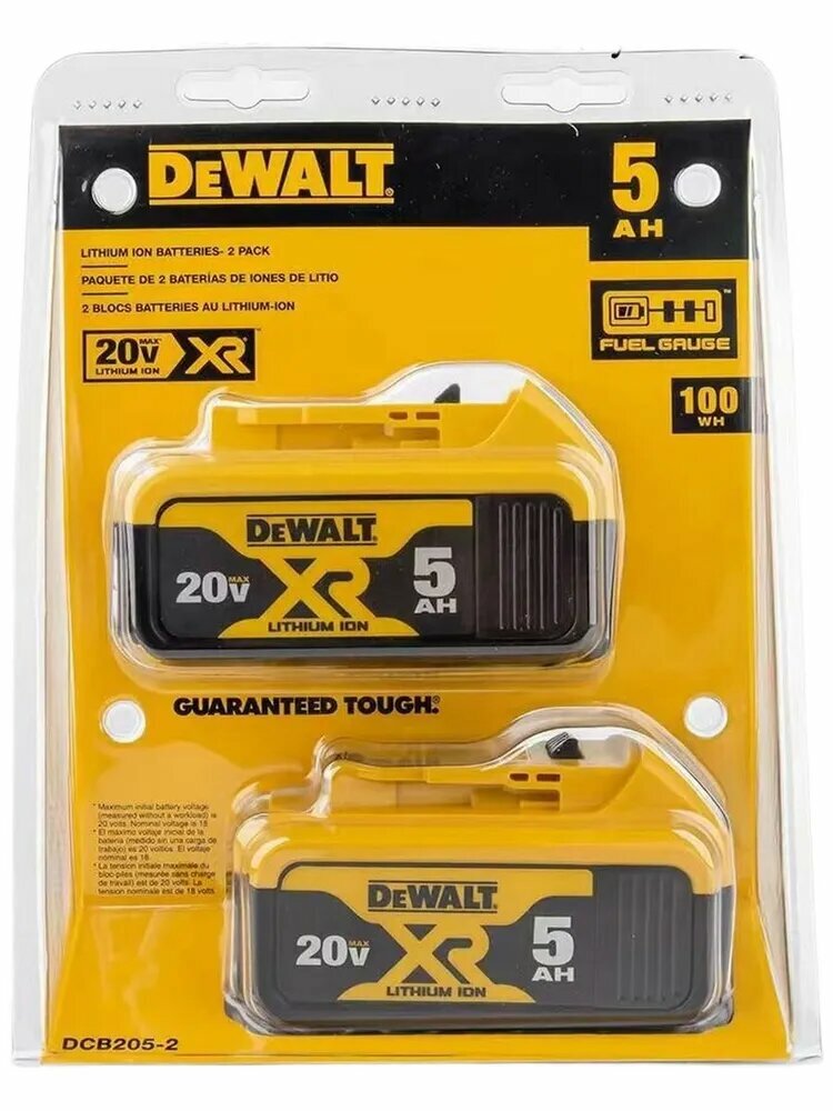Промышленная литиевая батарея Dewei Max XR 20V 5.0Ah DCB205 доступна в условиях низких температур