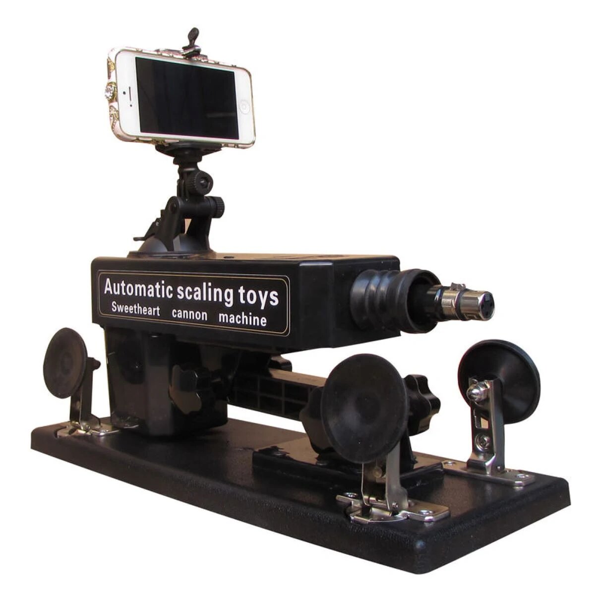 Секс-машина Machina Gun черная с дистанционным управлением для селфи