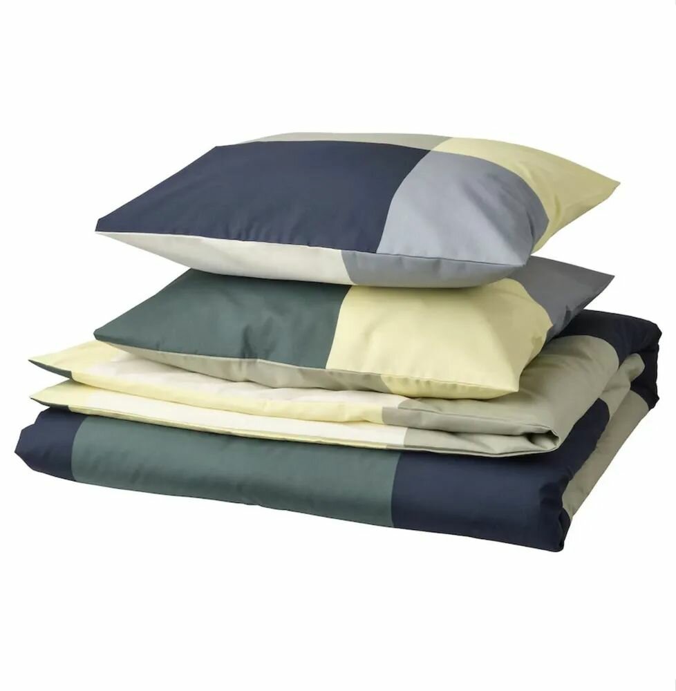 BRUNKRISSLA икеа, пододеяльник 200х200 и 2 наволочки 50х70 (70554803)