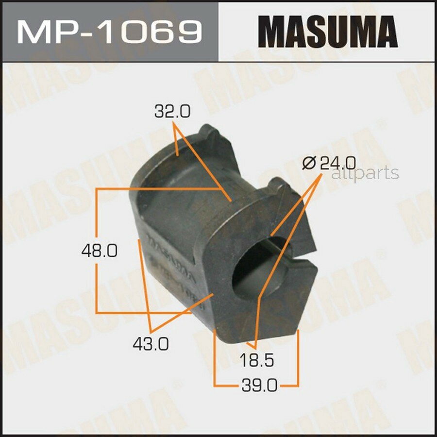 MASUMA MP-1069 втулка стабилизатора переднего! d24\ Toyota Yaris 05-11