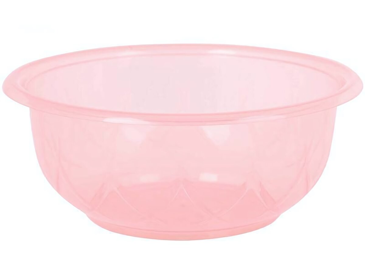 Миска пластиковая «Эконом» 5л, круглая с ободком, для салатов и маринования