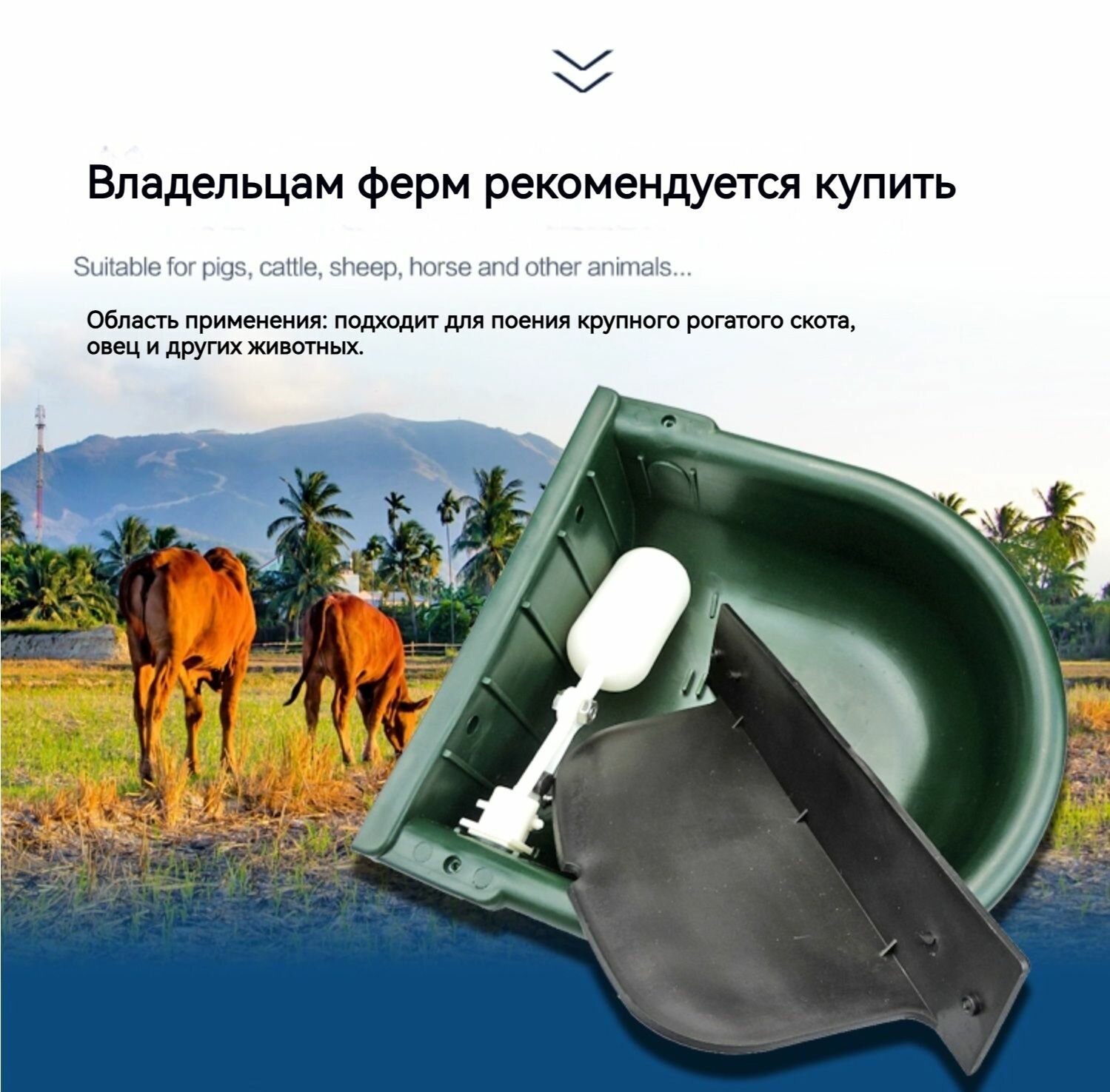 Автоматическая индивидуальная поилка для лошадей овец крс