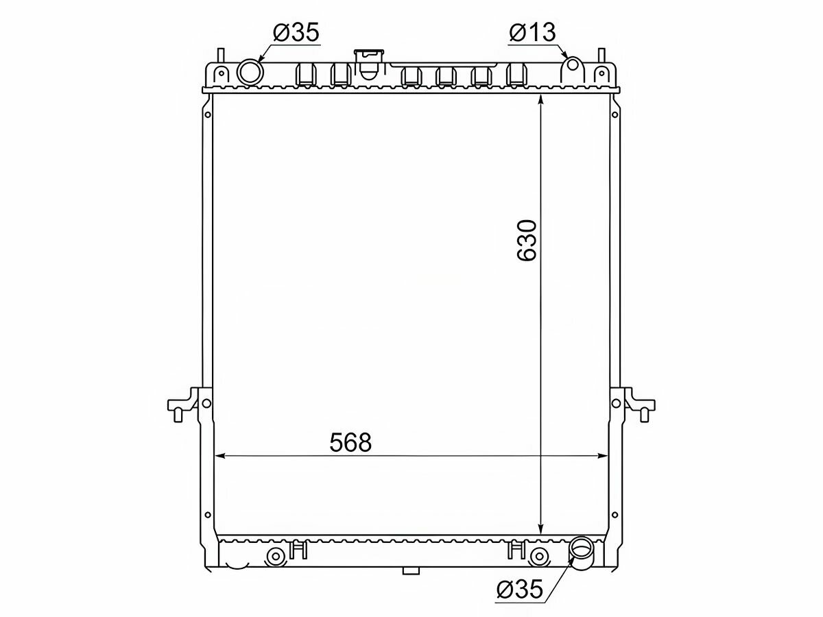 Радиатор охлаждения двигателя для Ниссан Патрол арт NS000Y61483R SAT