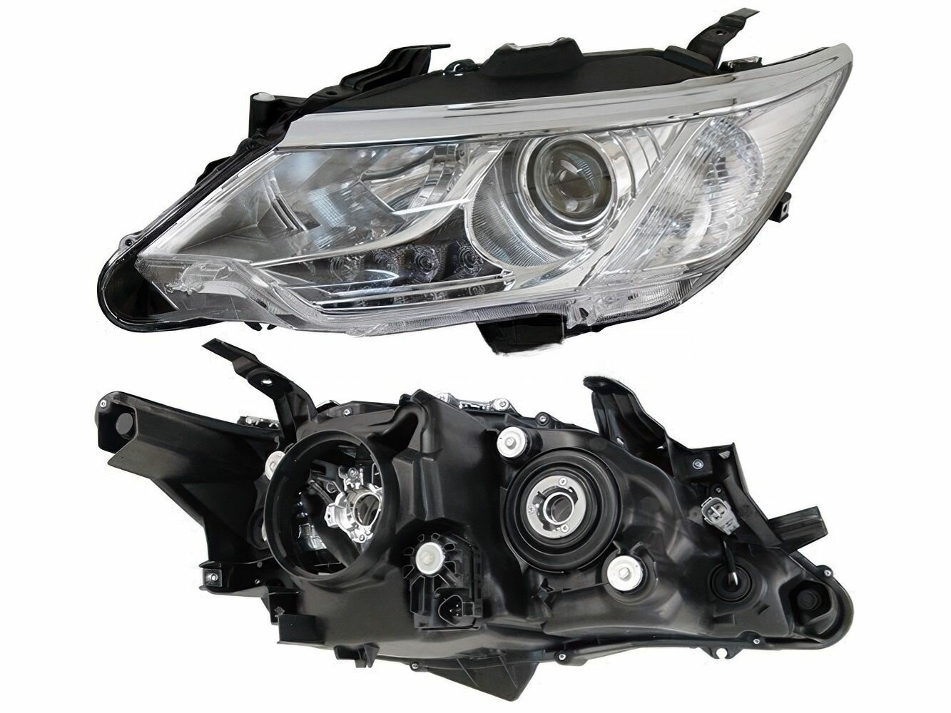 Фара левая, под ксенон, ДХО, с электрокорректором для Тойота Камри арт ST21211T0L SAT